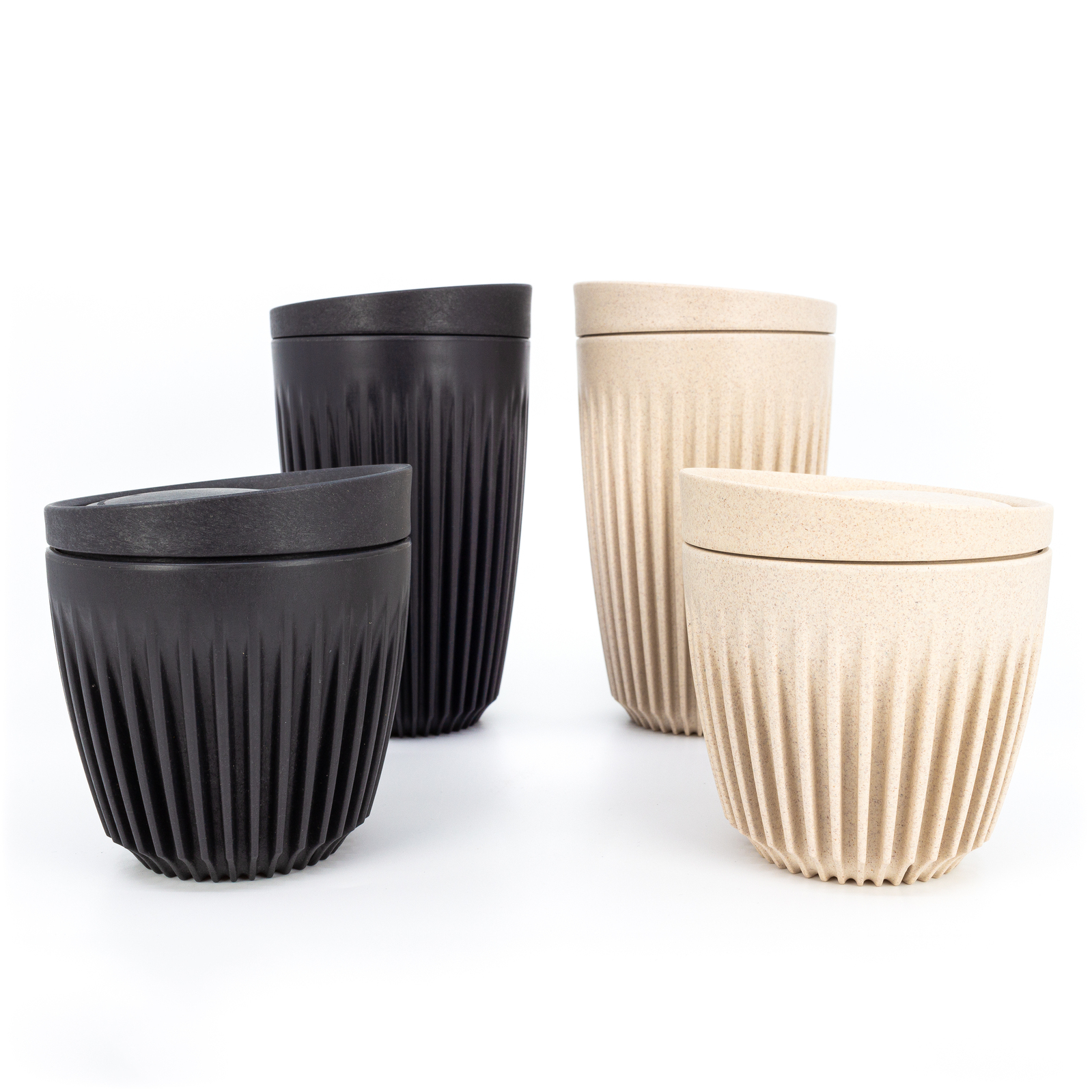 Huskee Cup 6oz - Natural & Charcoal | Bellissimo Coffee